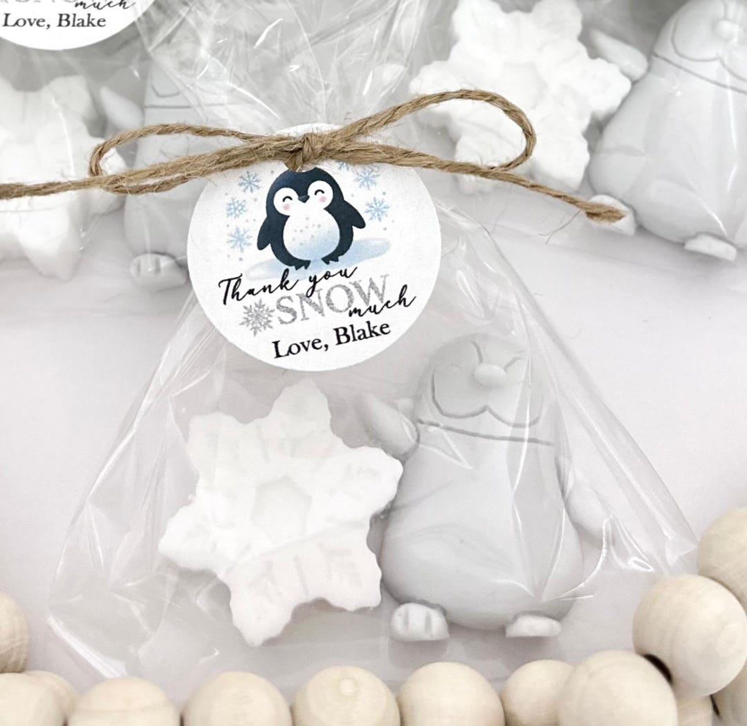 Mini Penguin Soap Favors - 2 Soaps per Bag - Baby Shower Party, Snow ...