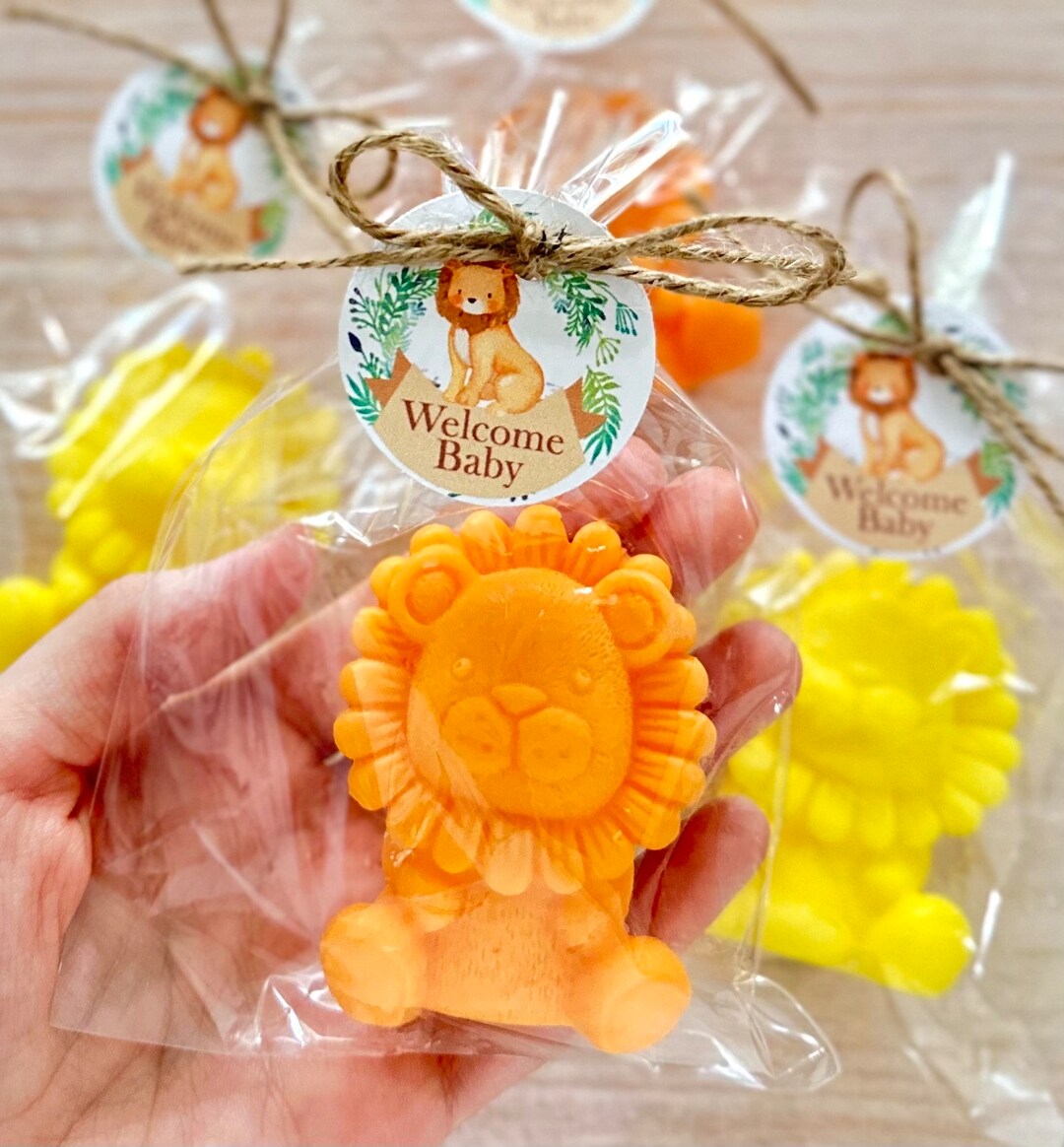 Lion Soaps Baby Shower Favors, Boy Safari Decorations, Wild One Animals ...