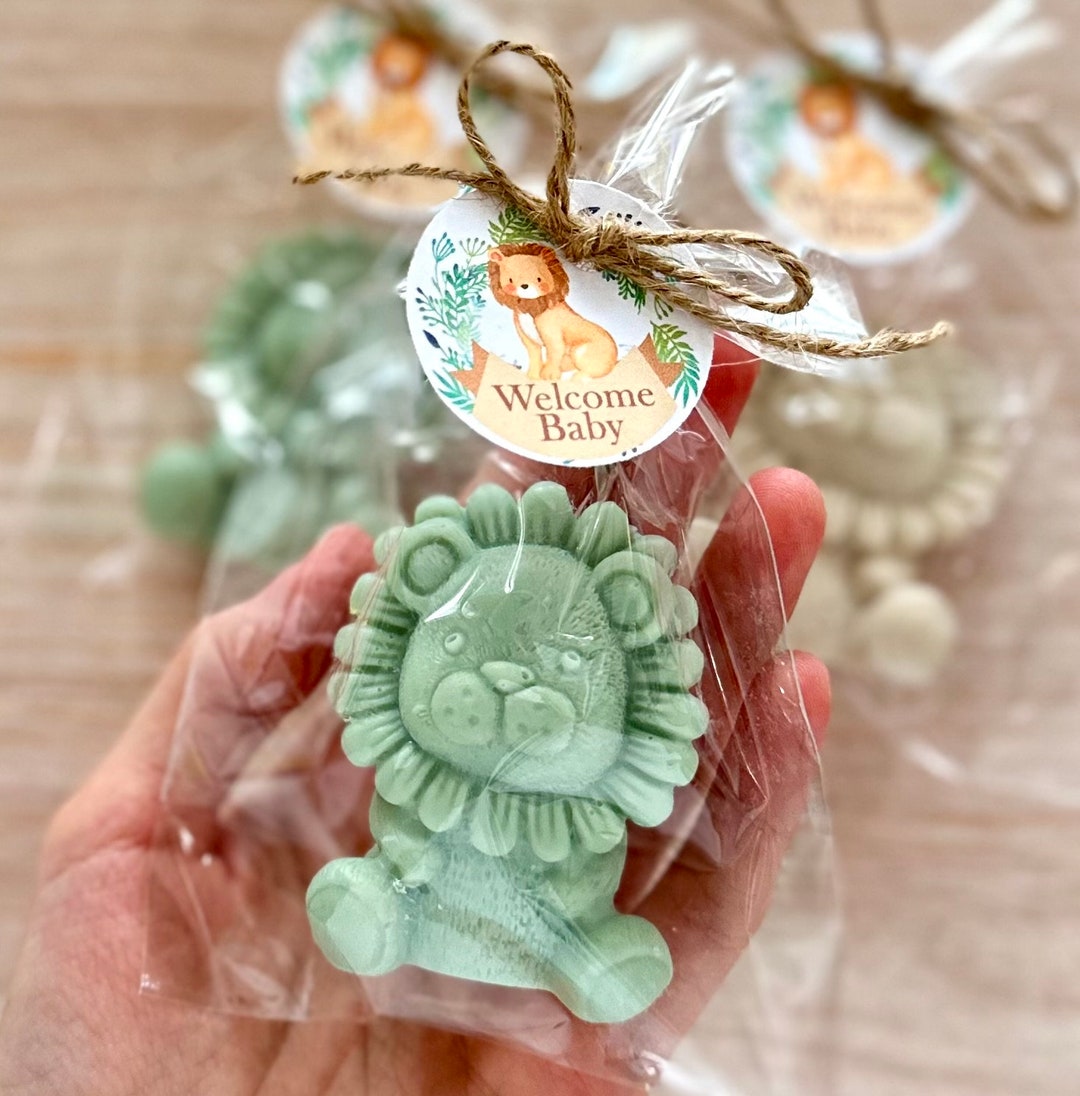 Lion Soaps Baby Shower Favors, Boy Safari Decorations, Wild One Animals ...