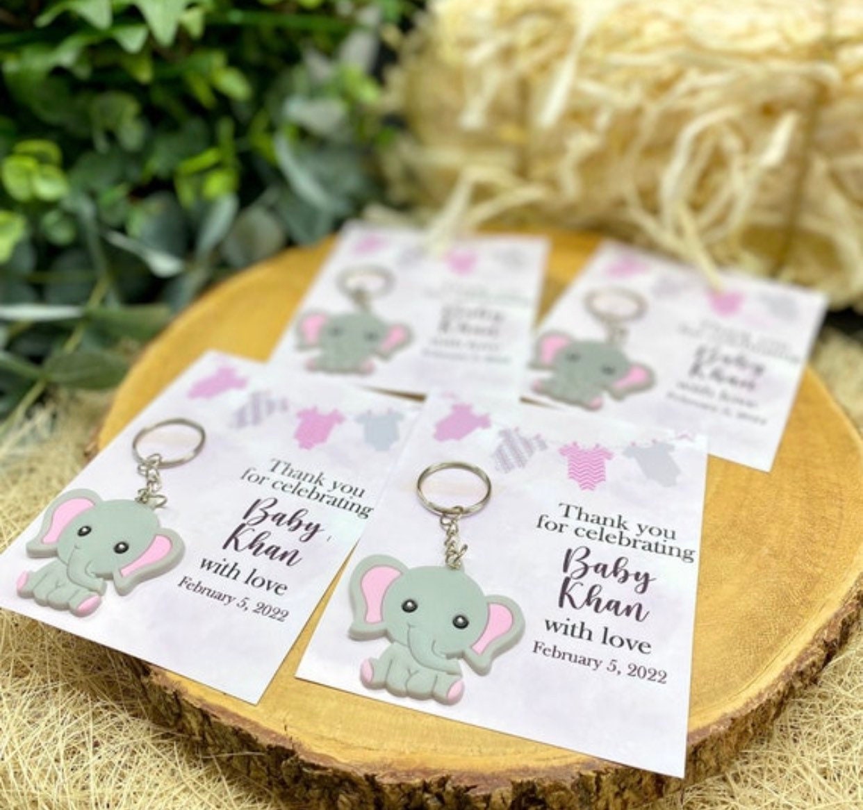 Elephant Baby Shower Favors Boy Elephant Keychain Favors - Etsy