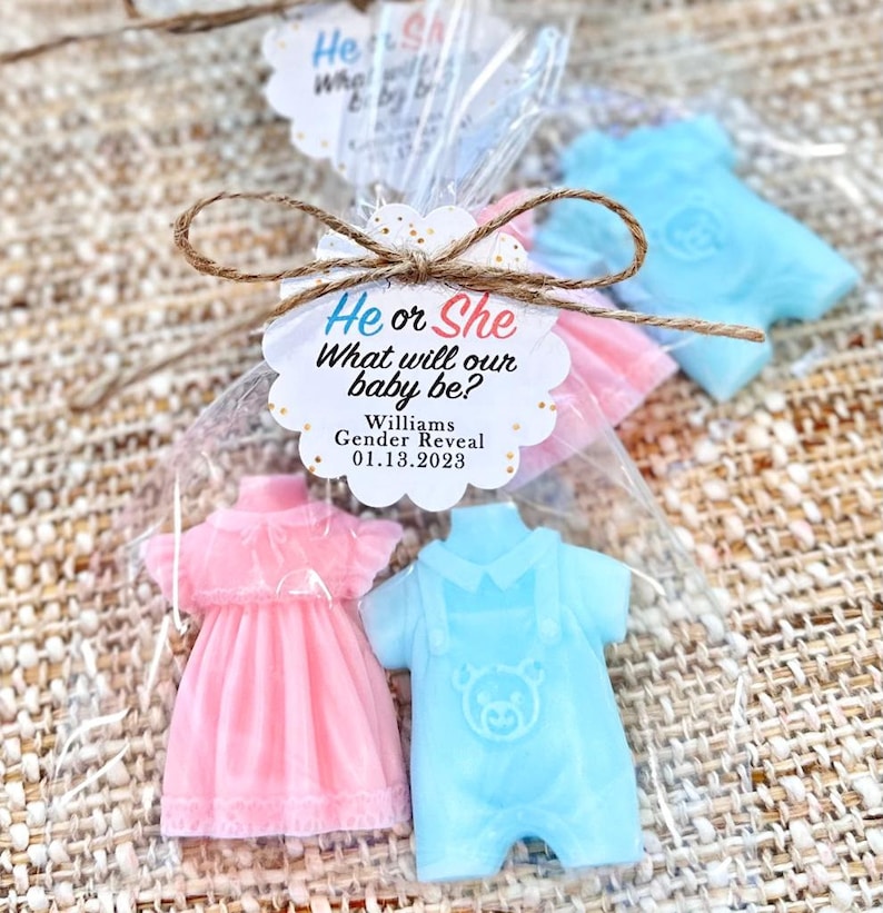 Gender Reveal Soap Favors - He or She Gender Neutral Baby Shower Gift ...