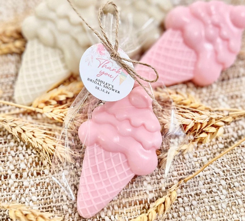 Big Ice Cream Shaped Soaps - She's Been Scooped up Bridal Shower Party ...