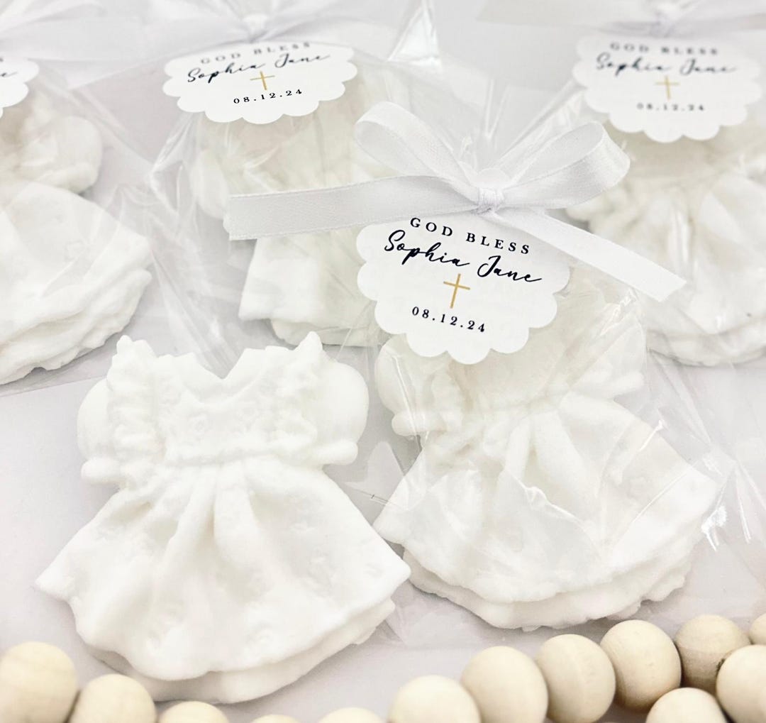 Baptism Soap Favors - Girl First Christening Holy Communion Elegant ...