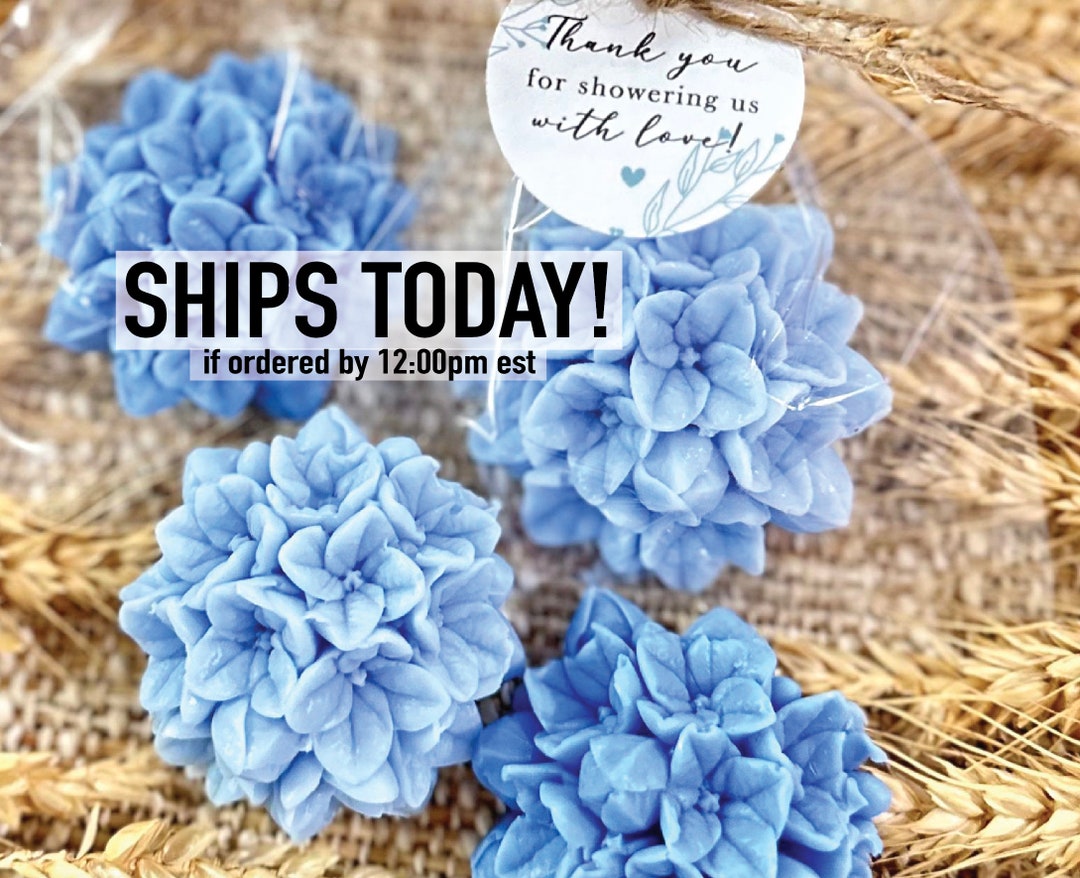 Dusty Blue Hydrangea Soaps - Coastal Bachelorette Gifts, Sea Beach ...