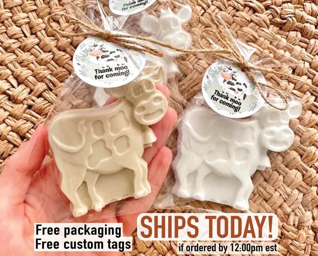 Cow Soap Favors - Cow Baby Shower, Holy Cow I'm One Party Favors ...