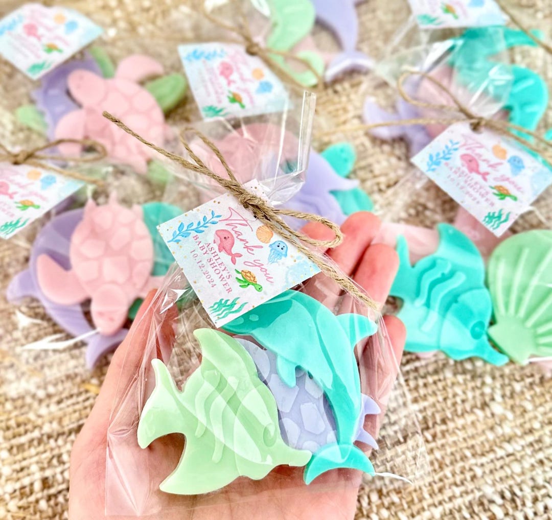Ocean Soap Favors - 3 Soaps per Bag - Under the Sea Baby Shower, Ocean ...