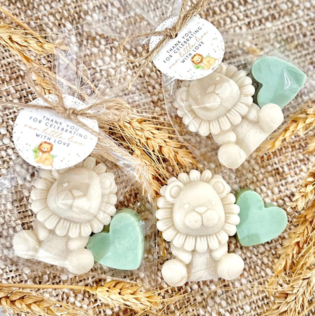 Cute Lion Soap Favors - Safari Baby Shower Party, Animal Decor Girl Boy ...