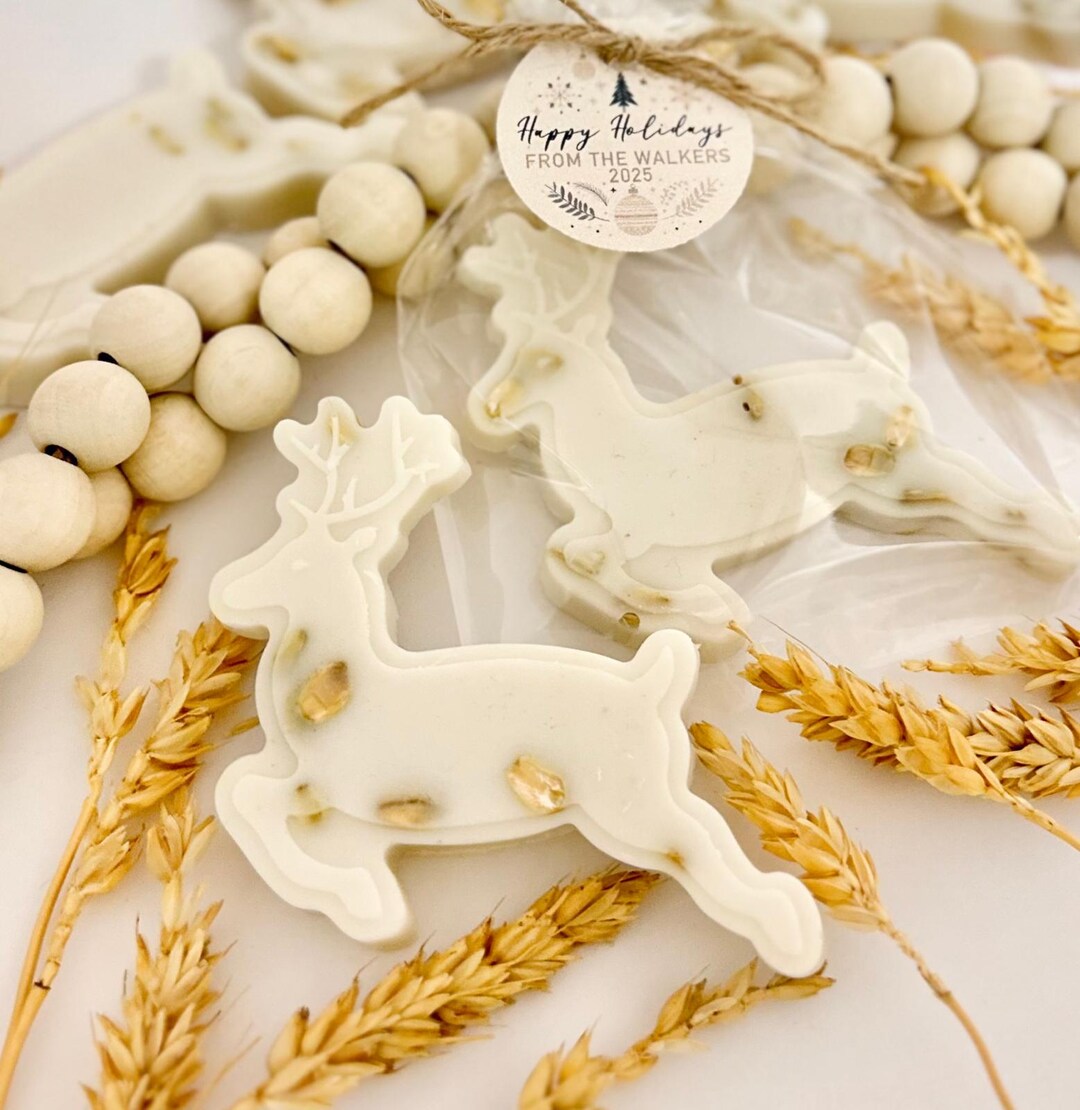Honey Oatmeal Christmas Deer Soaps Bulk - Handmade Gifts, Coworkers ...