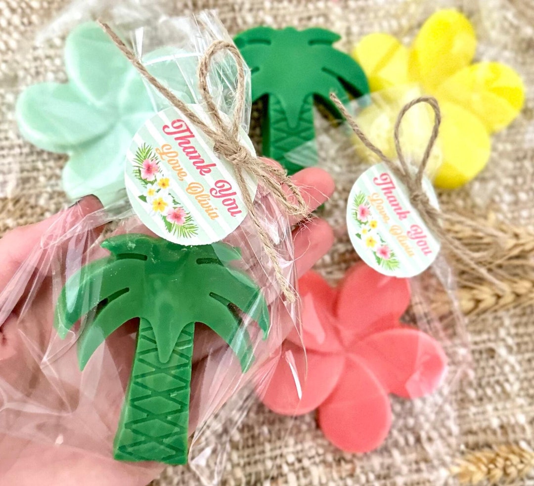 Tropical Party SOAP Favors - Hawaiian Aloha Luau Decoration Plumeria ...