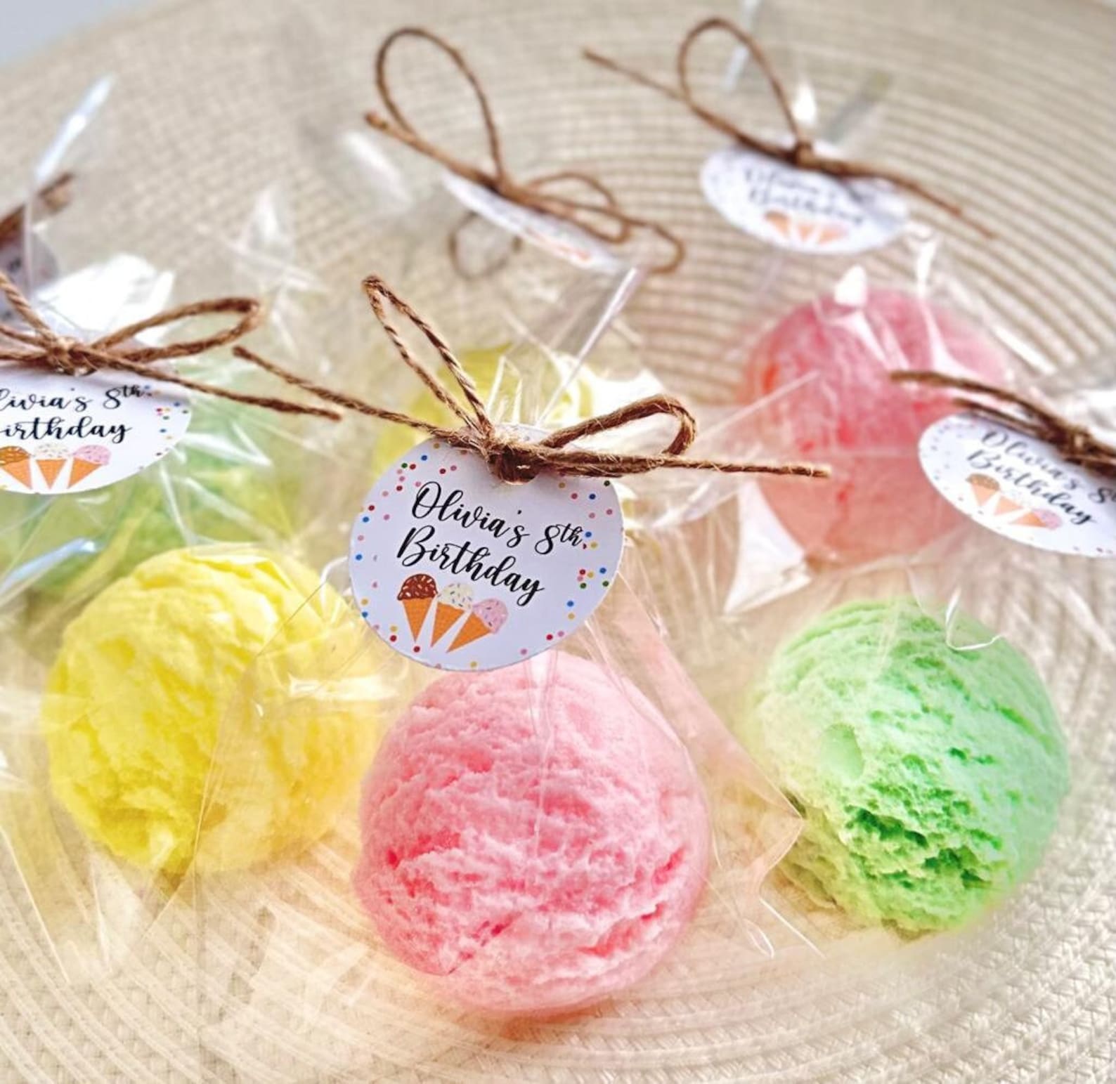 Ice Cream Scoop Shaped SOAP Favors Ice Cream Themed Birthday Party ...