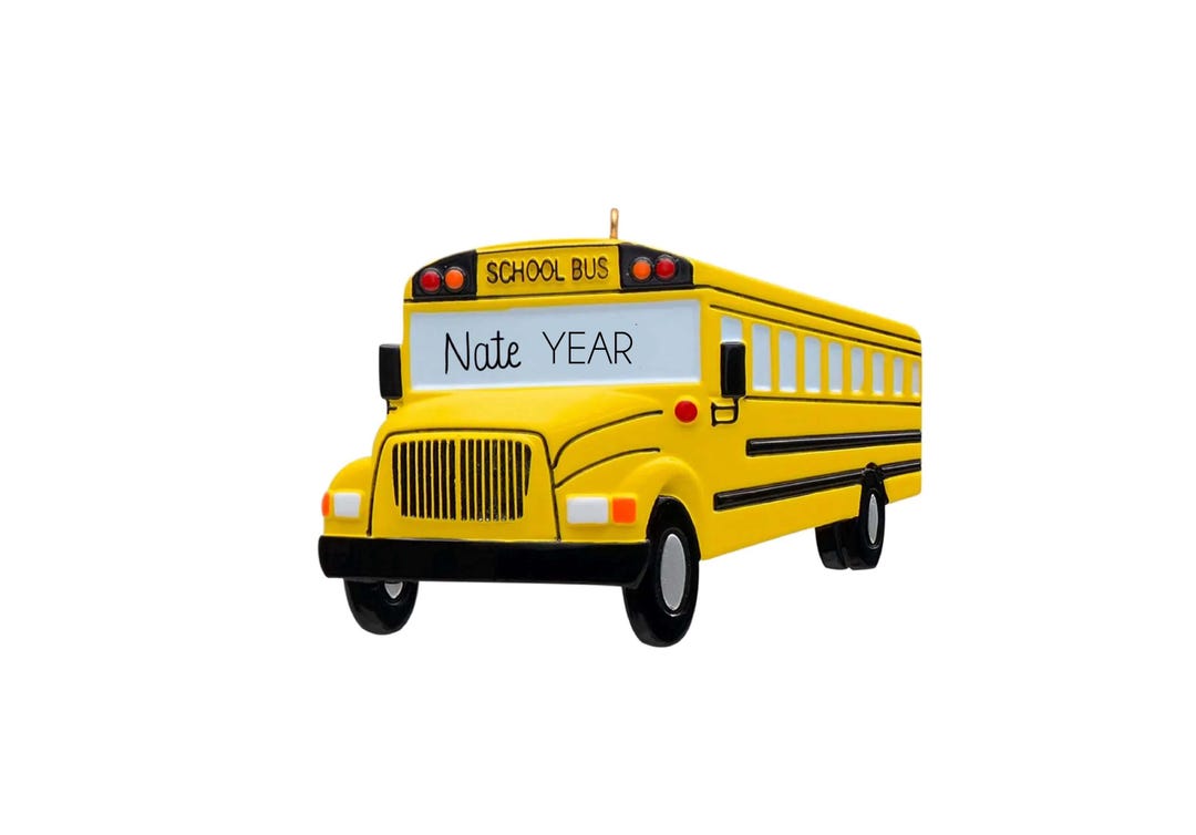 School Bus Ornament - Toddler Boy Gift Kindergarten 1 2 3 4 Grade ...