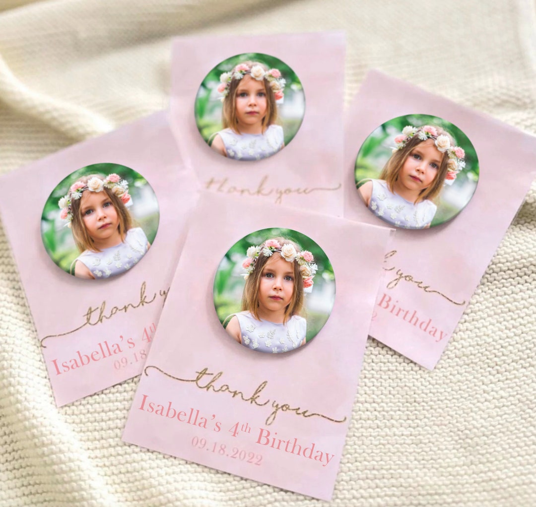 Kids Birthday MAGNET Party Favors - Personalized Gifts for Guests in ...