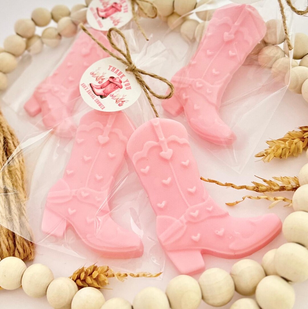 Big Cowgirl Boot Soaps - Pink Western Favors Bridal Shower, Baby Rodeo ...