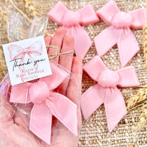 Pink Bow Soap Favors - Baby Shower Girl Decor, She's Tying the Knot ...