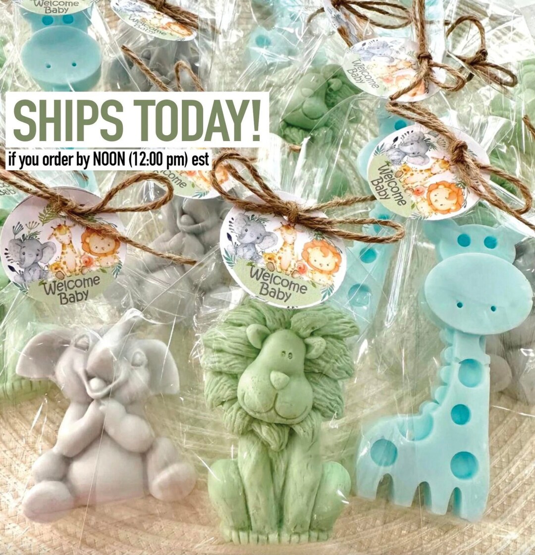 Safari Animal Soaps Baby Shower Favors Boy Safari - Etsy