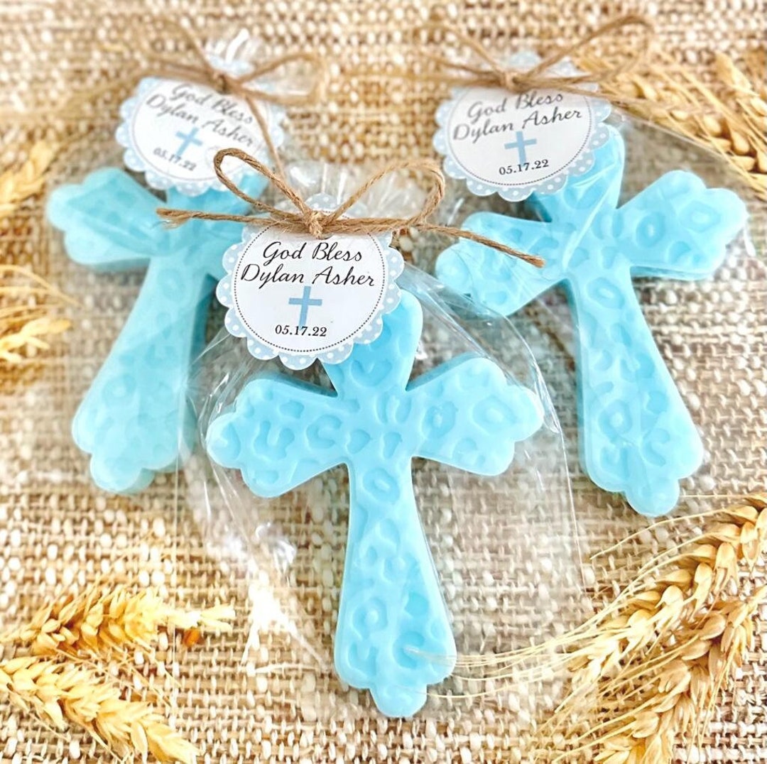 Cross Soap Favors - Boy Baptism First Communion Holy Confirmation Baby ...