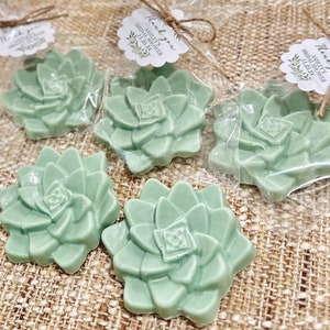 Sage Green Succulent Soaps - Baby Shower Bridal Wedding Bulk Favors ...