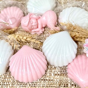 Shiny Mermaid Soap Favors - Baby Shower Shell Party Decorations, Under ...