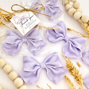 Lavender Bow Shaped Soap Favors - Handmade Party Favors, Baby Shower ...