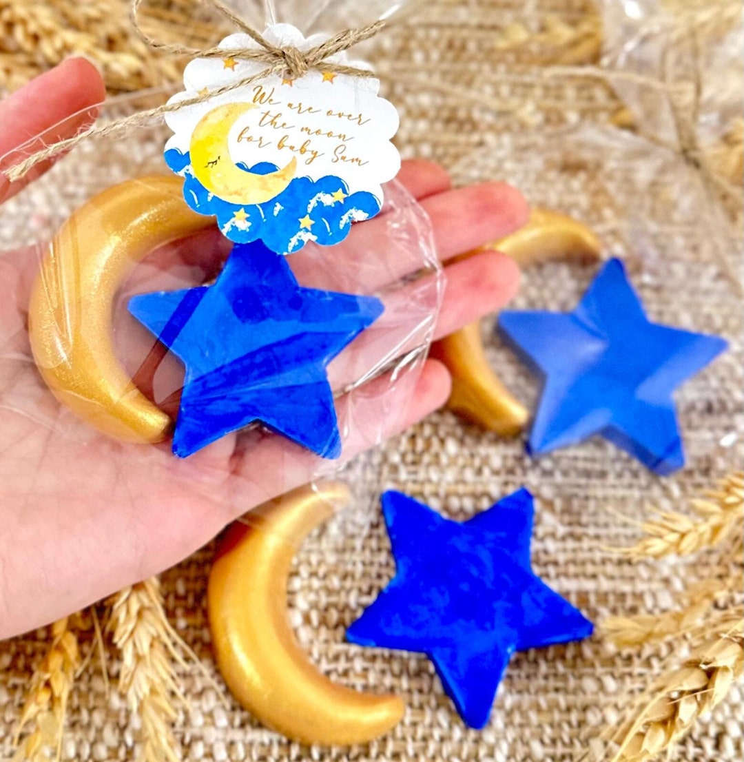 Moon and Stars Soap Favors - Over the Moon Baby Shower Gifts, Twinkle ...