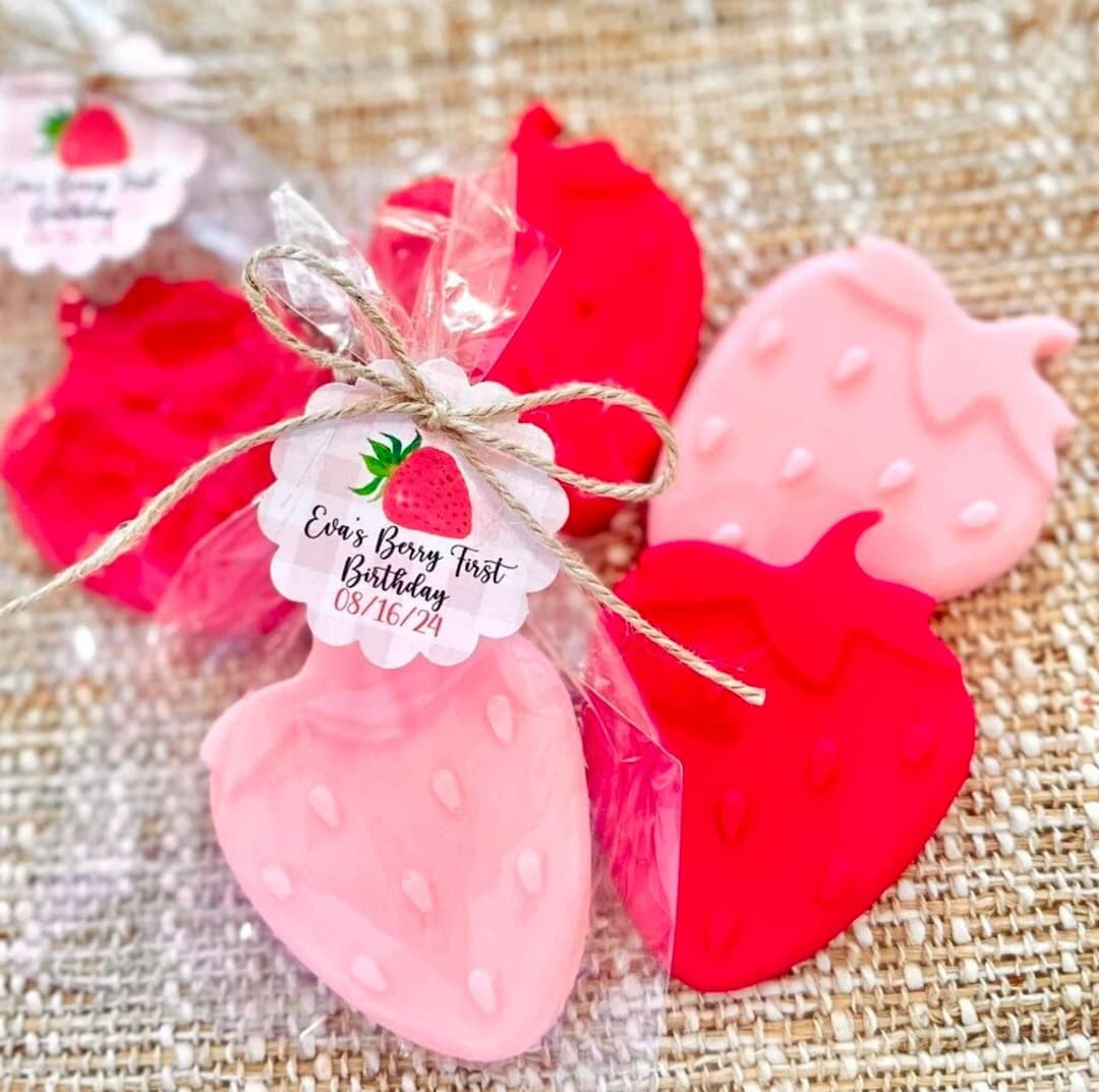 Strawberry Soap Favors - Berry First Birthday, Baby Shower Decorations ...