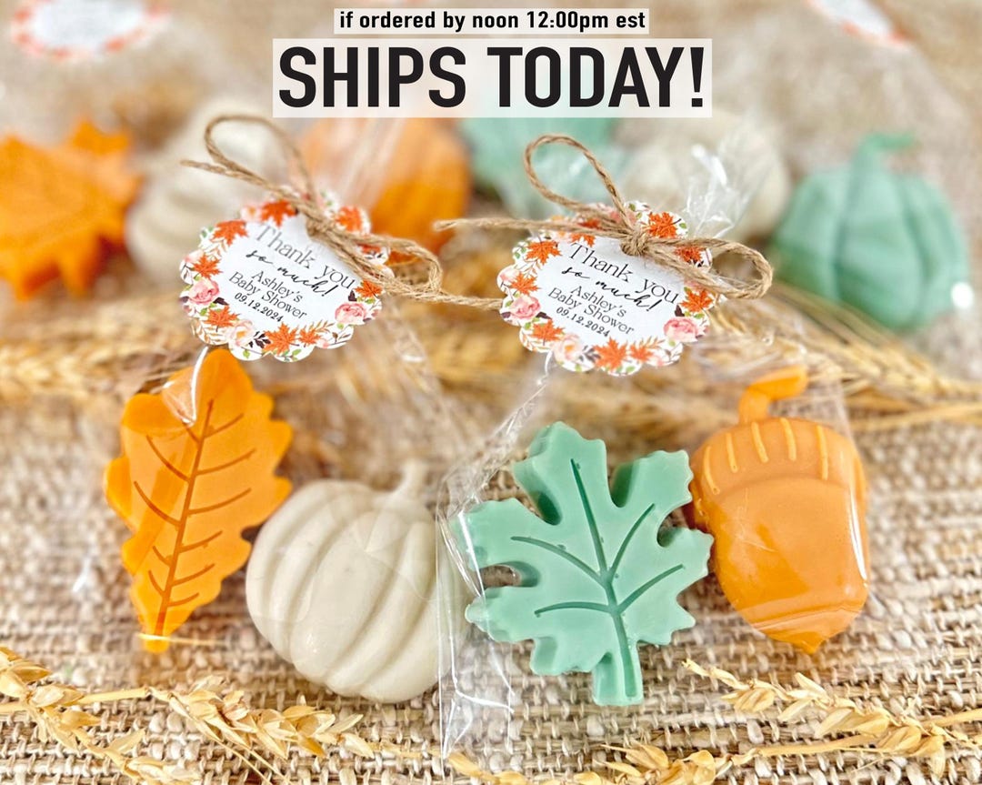 Elegant Fall Soaps - 2 Soaps per Bag - Baby Shower Favors, Bridal Party Wedding in Love Decor ...