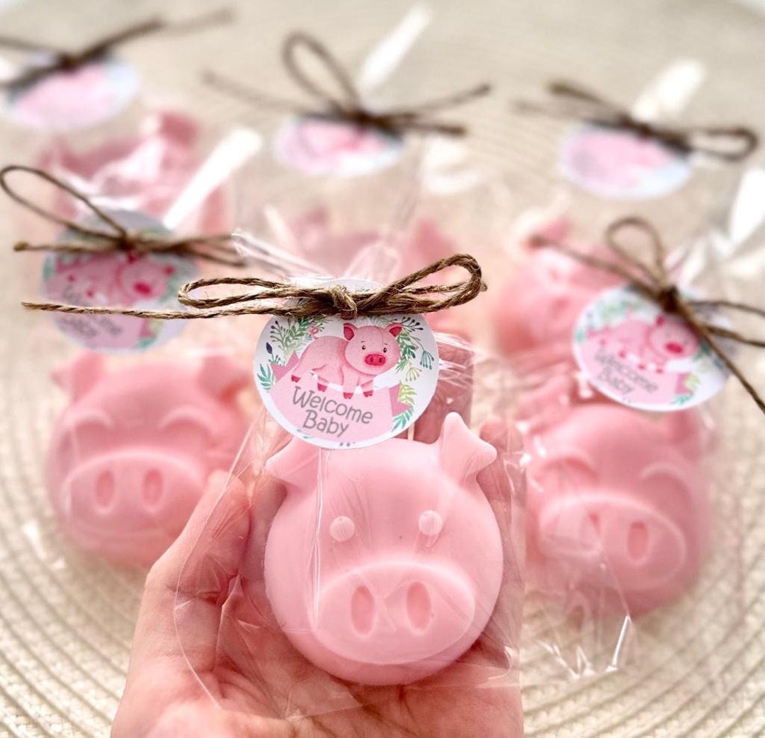 Pig Soap Favors - Pink Farm Birthday, Baby Shower Party Pig Gift Decor ...