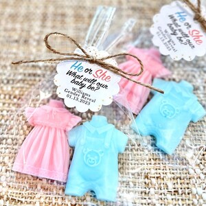 Gender Reveal Soap Favors - He or She Gender Neutral Baby Shower Gift ...