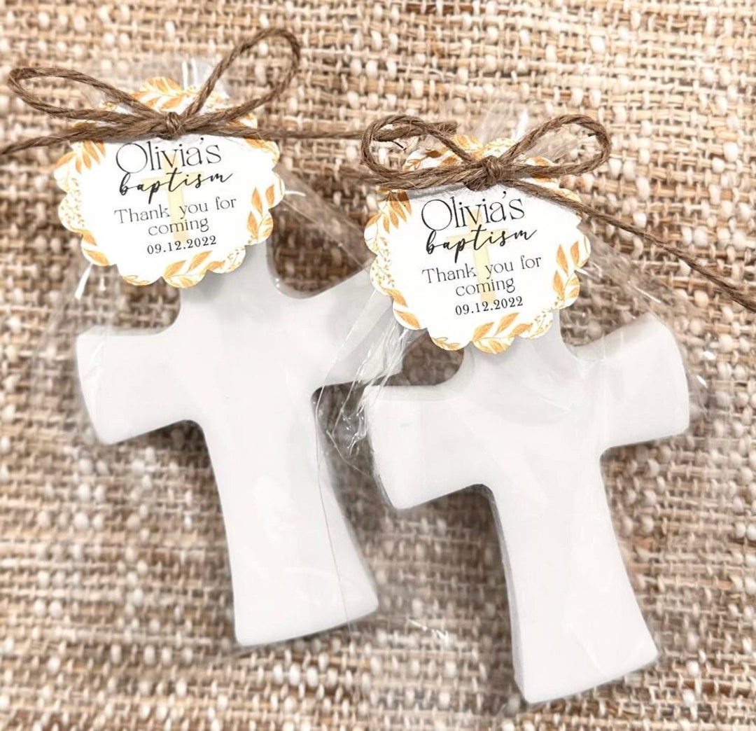 Cross Soap Favors - Baptism Girl, Christening Gift for Guests in Bulk ...