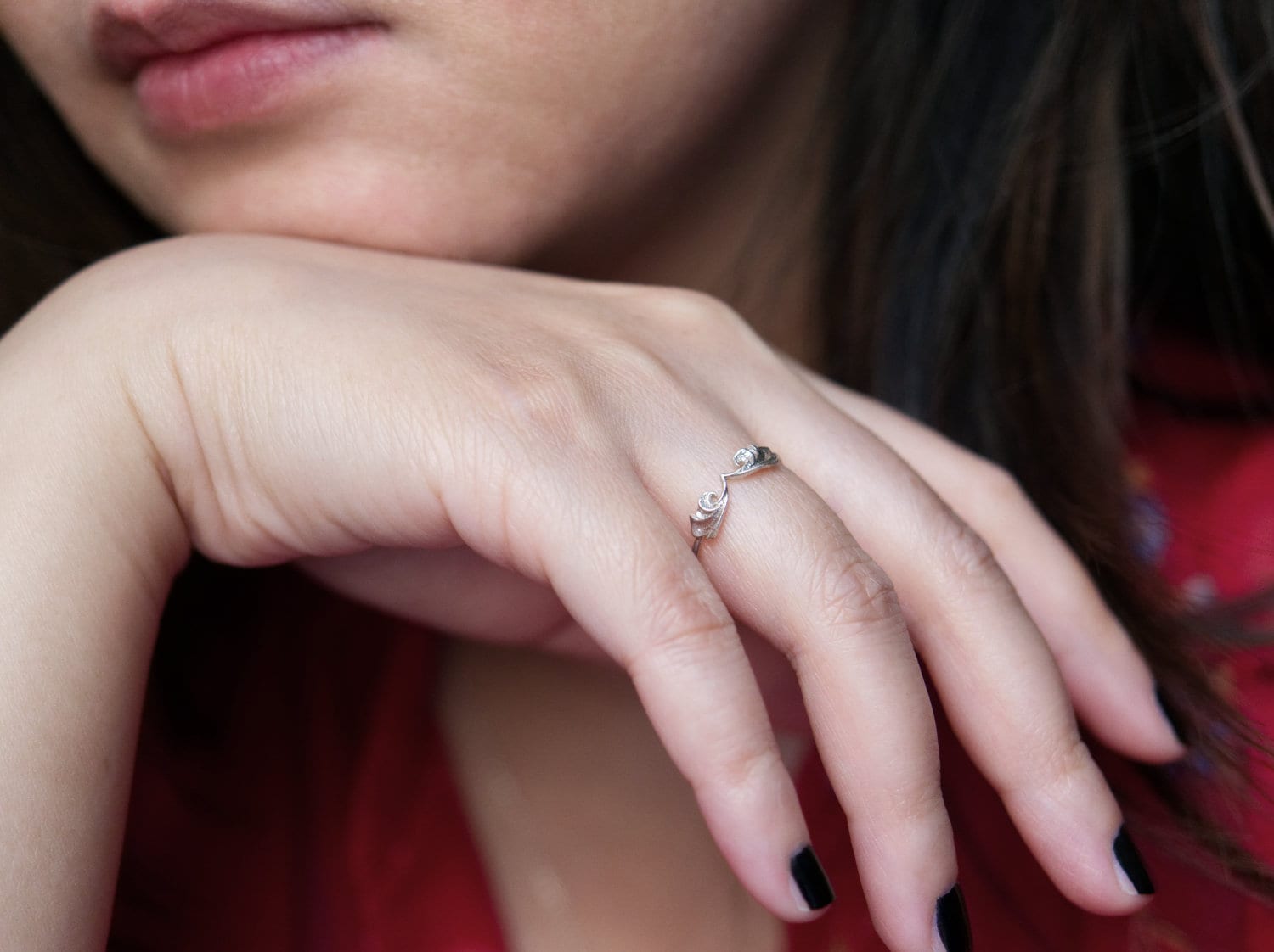 Flutter Butterfly Wings Stackable Statement Ring in Sterling | Etsy