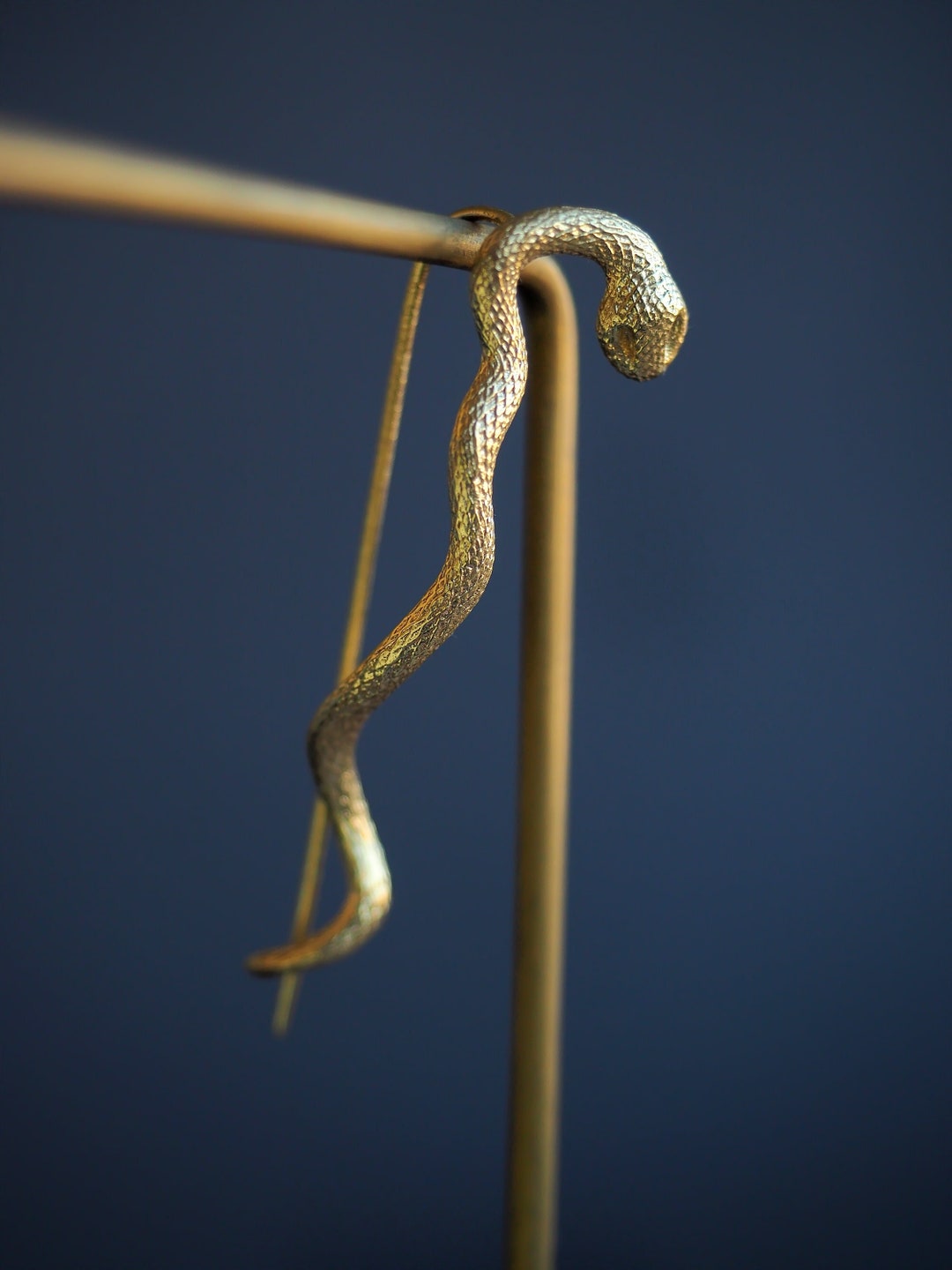 Wrap Around Ear Snake Shaped Earring in Sterling Silver or Solid Gold ...