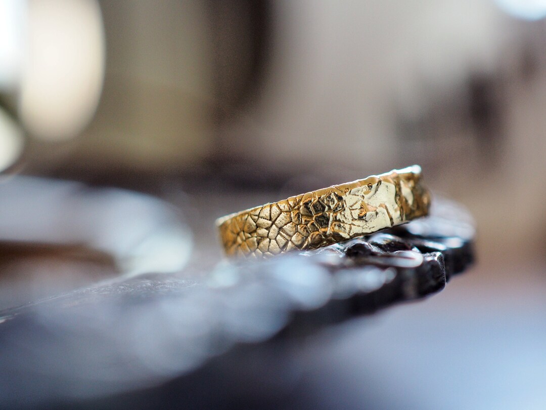 Fluid Vs Rigid Textured Ring in Sterling Silver, or Solid 10K or 14K ...