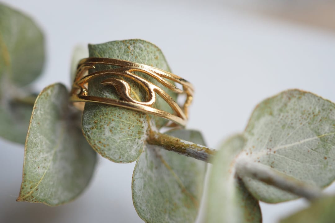 READY TO SHIP - Elven Fairy Ivy Vine Filigree Ring in Sterling Silver ...