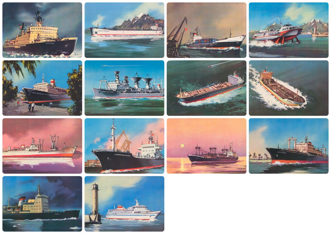 1979 Navy of the USSR Set of 14 Vintage Postcards Cccp in Original ...