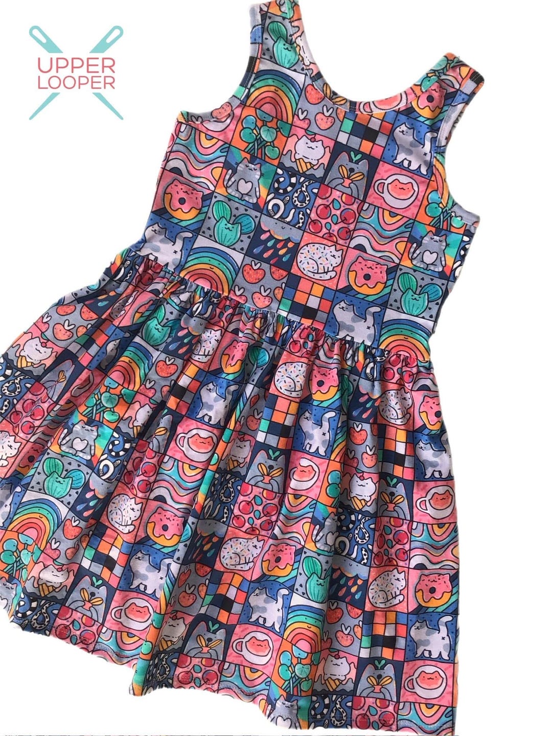 Little Girls Cute Cat Dress Girls Kitty Dress Girls Summer Clothes ...