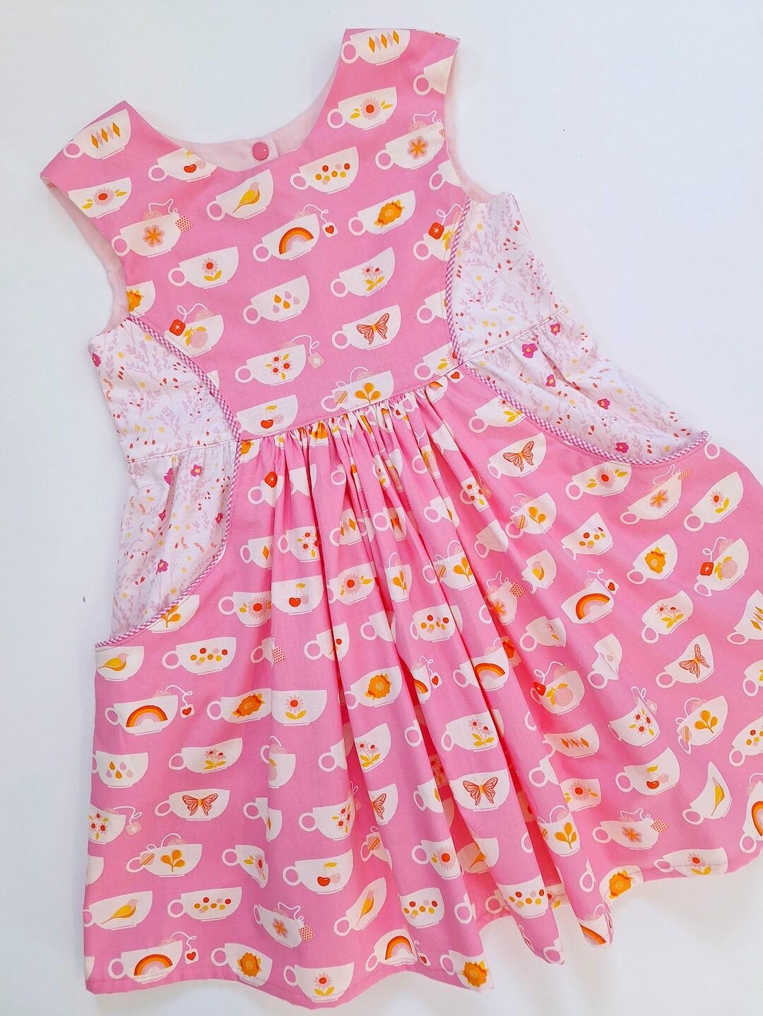 Girls Pink Easter Dress Little Girls Tea Party Dress Girls Spring ...