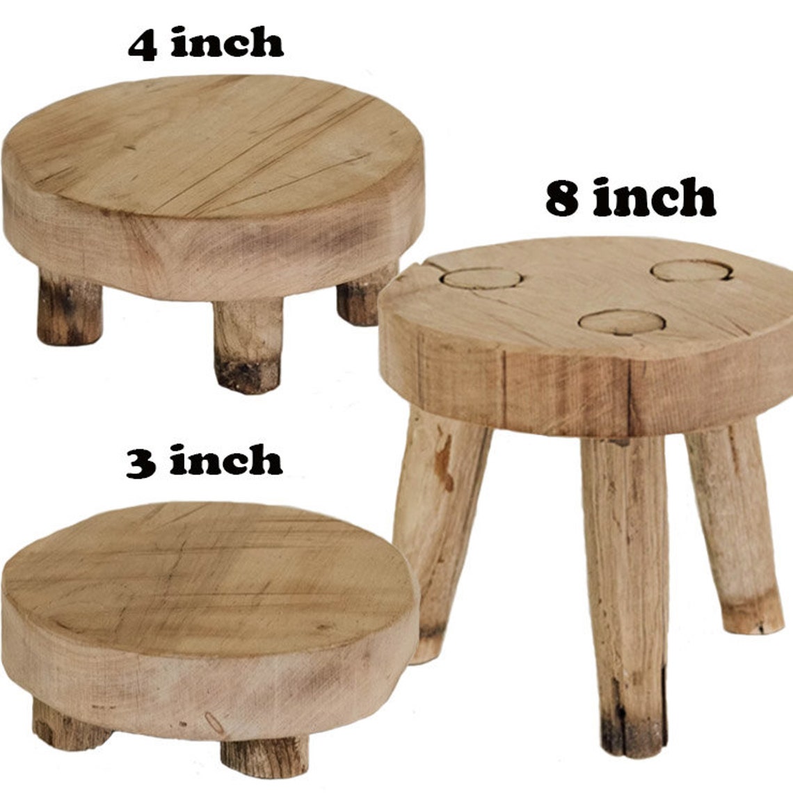 Wood Round Pedestal Display Wood Stands and Plant Stand - Etsy