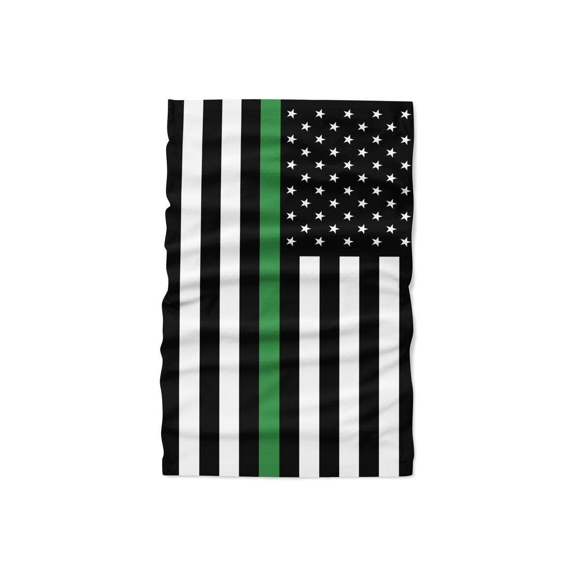 Thin Green Line USA Flag Military Support UV Protection Neck Gaiter ...