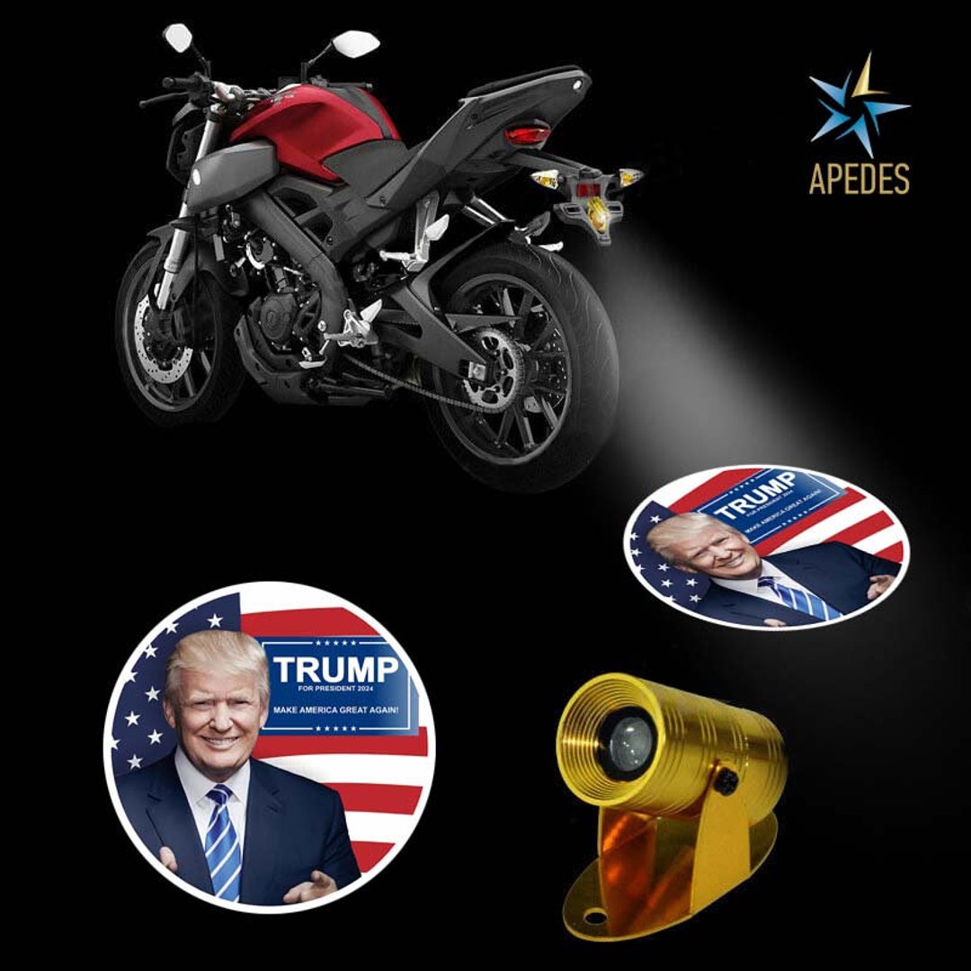Donald Trump for President 2024 USA Motorcycle Bike Car LED Projector ...
