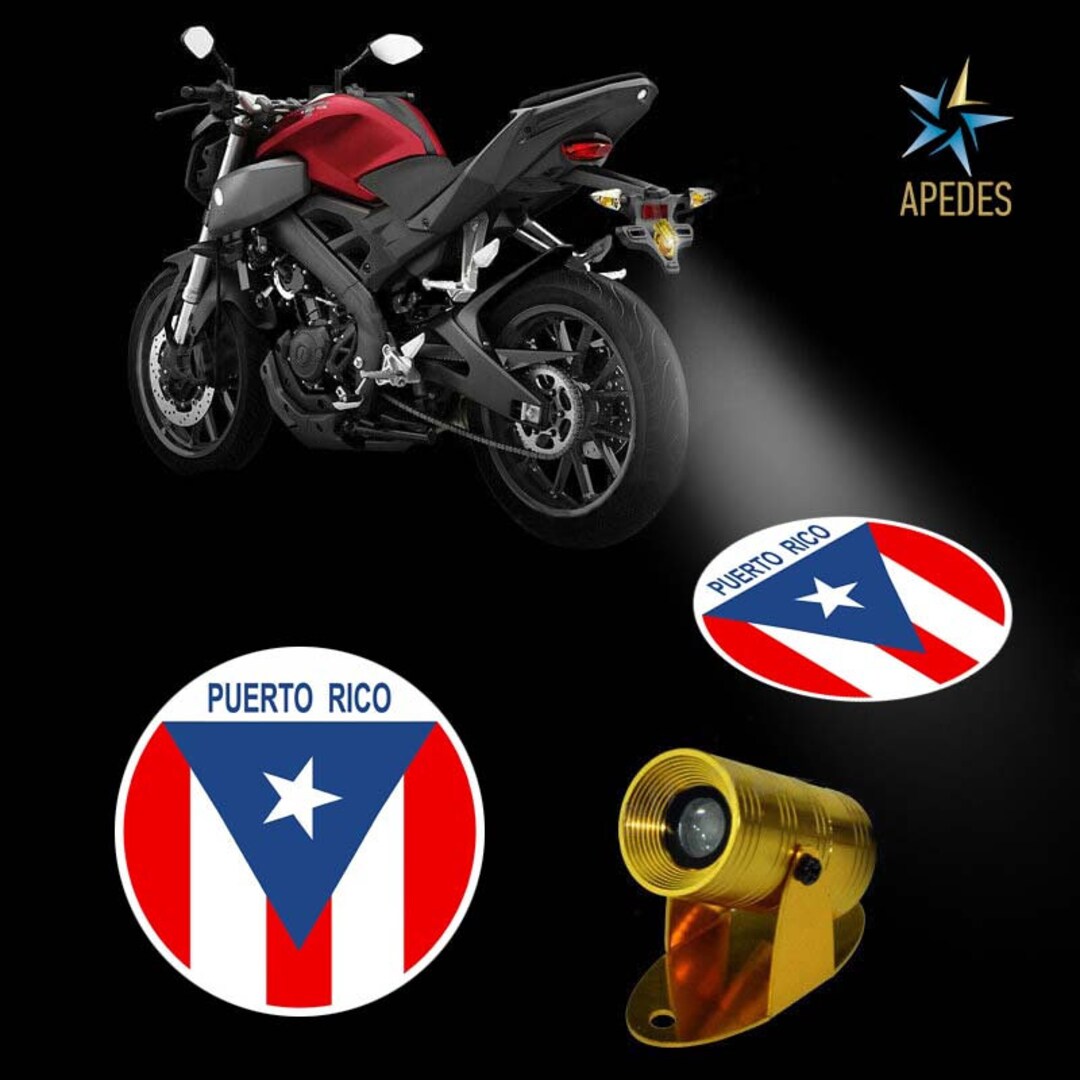 Puerto Rico Motorcycle Bike Car LED Projector Light Waterproof - Etsy