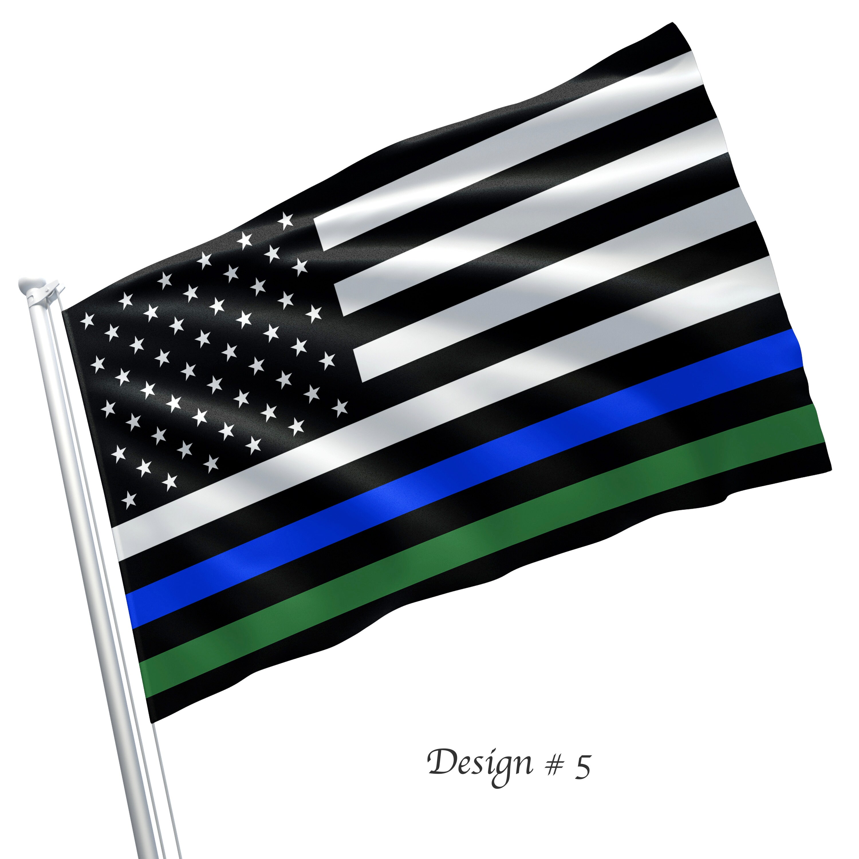 Thin Blue Red Green Line Honoring Police / Law Enforcement Officers ...