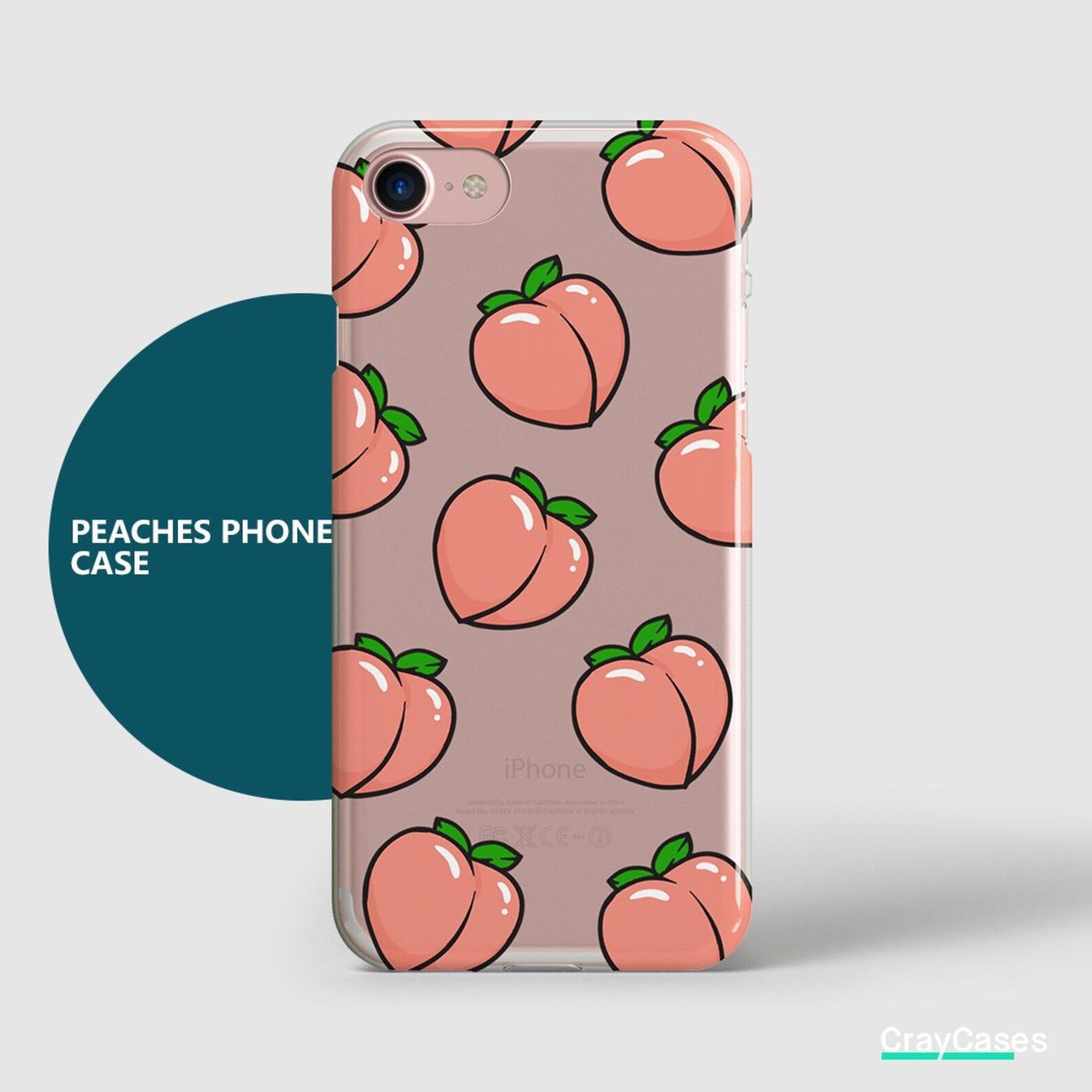 Cute peaches iphone case peach iphone xr case peaches iphone | Etsy