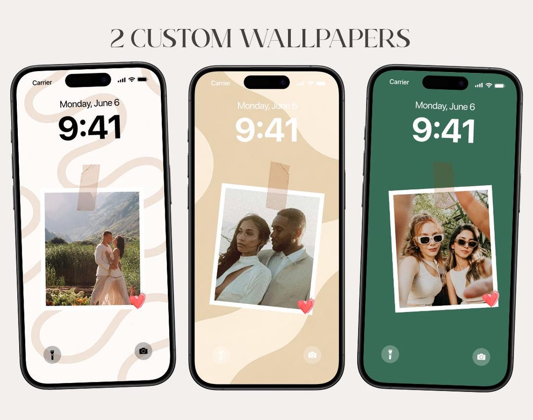 Custom Photo iPhone Wallpaper | Personalized Lock Screen | Minimal ...