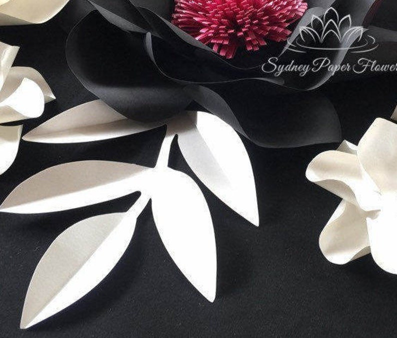 Simple Paper Flower LEAF Template PDF SVG Pattern/paper Leaf | Etsy