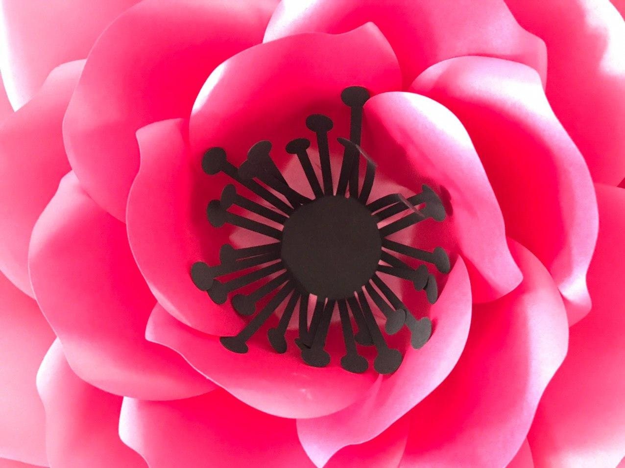 2 Paper Flower centre Templates set3 video tutorial/svg pdf | Etsy