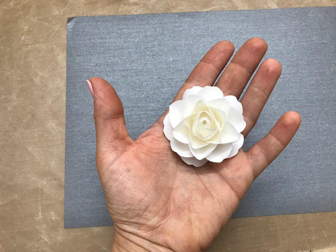 ROSE Bud MINI 1 Piece Paper Flower Video Tutorial & Template/paper ...