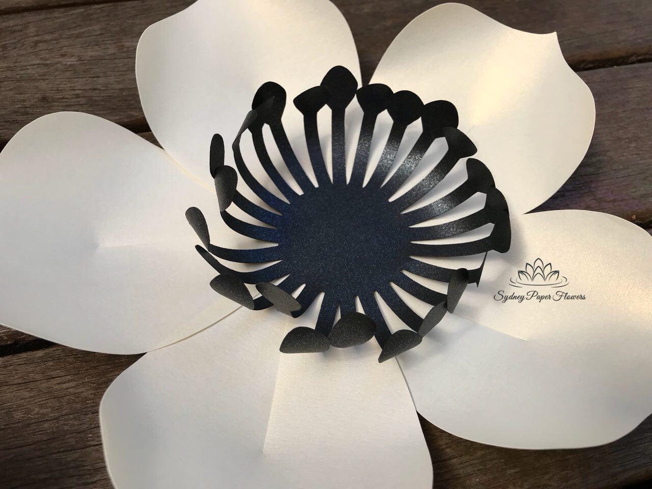 5 Paper Flower centre Templates set2 video tutorial/svg pdf | Etsy