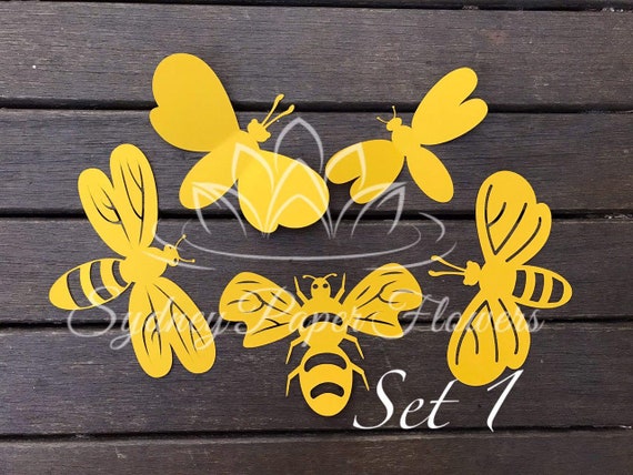 Paper BUMBLEBEES_set 1/Paper bumblebee butterfly pattern/PDF | Etsy