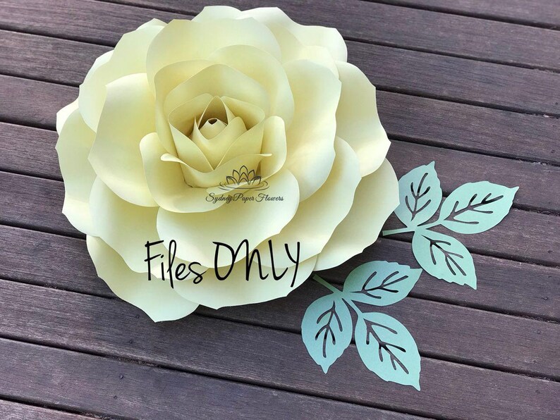 Tipsy ROSE Flower Templates Manual Paper Flower Pattern PDF Etsy