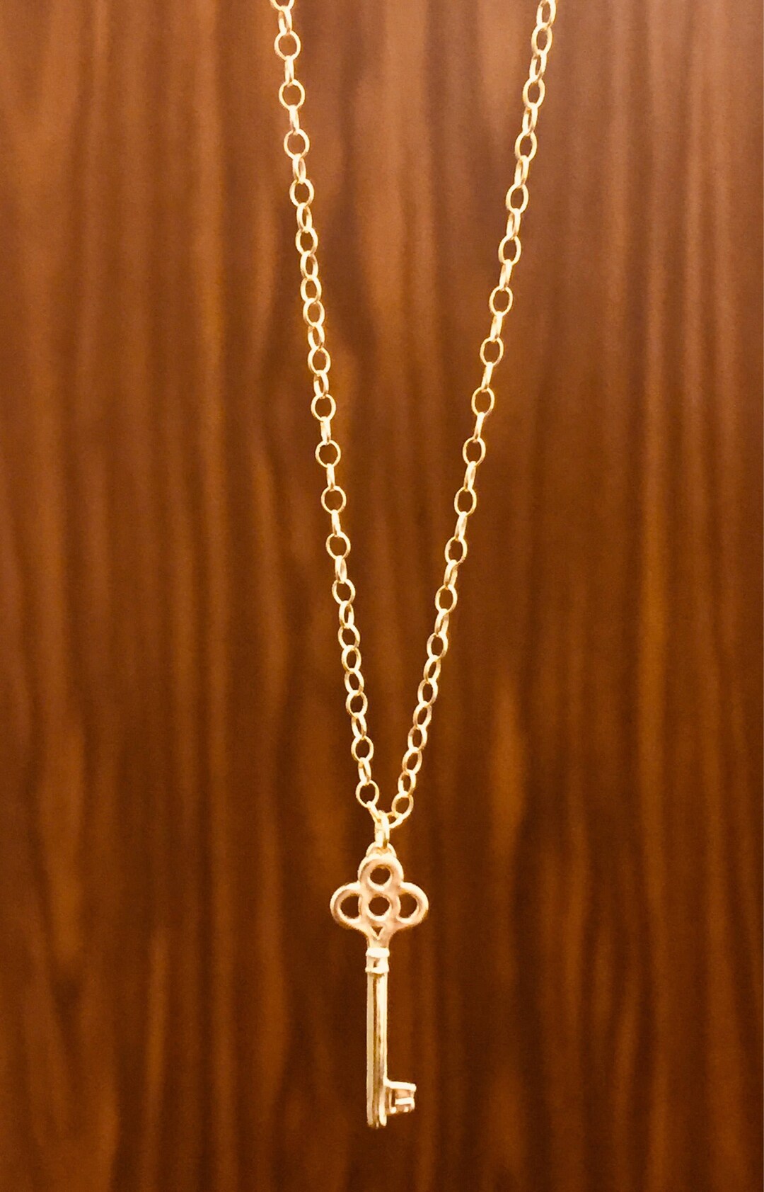 Dainty Gold Necklace Choker, Gold Large Key Chain Necklace Jewelry ...